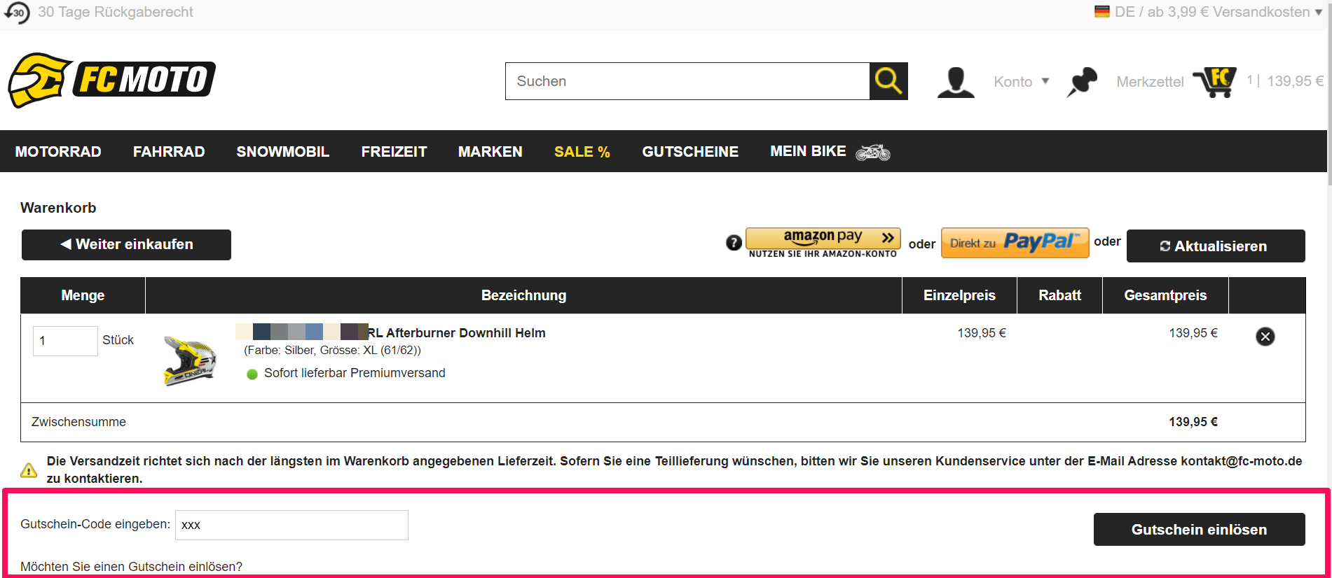 FC Moto Gutschein & Rabatt Code | 5% & 10% Rabatt | 2026